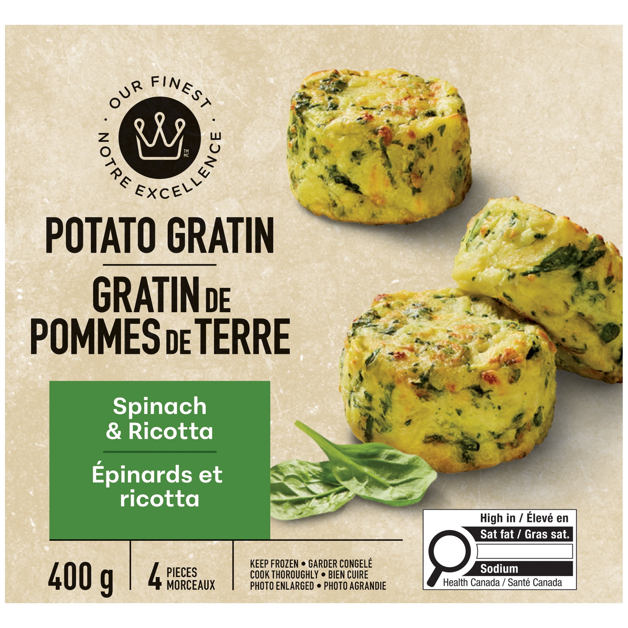 Click here for Our Finest Spinach & Ricotta Potato Gratin prices