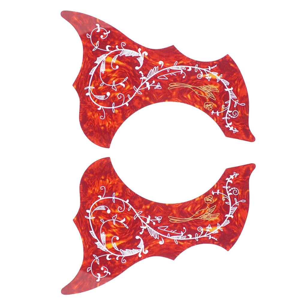 2pcs Acoustic Guitar Pickguard Replacement, Self Bird Shape Pick Guards ...