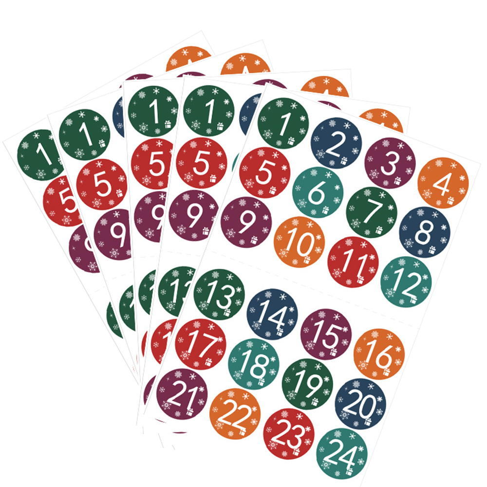 Advent Calendar Sticker Set Numbers 1 24 For Making Calendar Stickers Advent Calendar Sticker Set Numbers 1 24 For Making Calendar Stickers