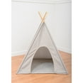 Precious Tails Ticking Stripe Canvas Pet Tee Pee - Walmart.com