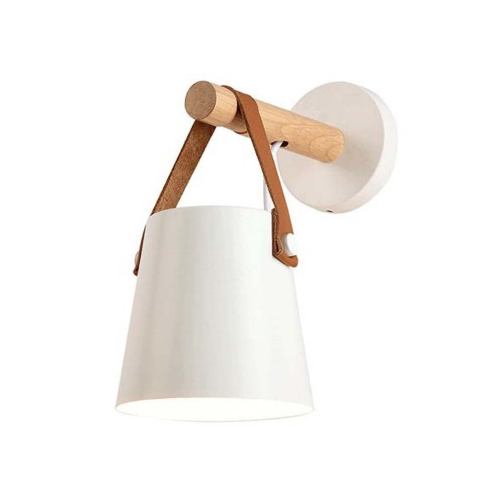 Hloma E27 Wall Mounted Wooden Pole Hanging LED Lamp Living Room Bedroom ...