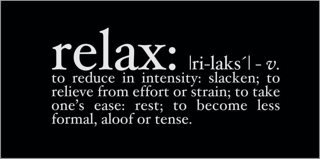 Relax Definition Vinyl Decal - Medium - White - Walmart.com