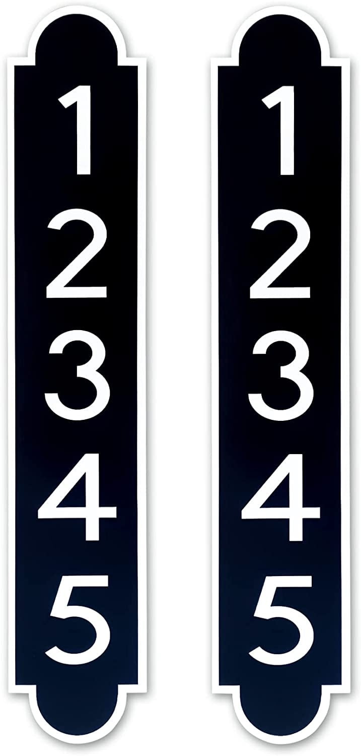 Customized Address Numbers Stickers 2 Pack, Highly Reflective Aluminum ...