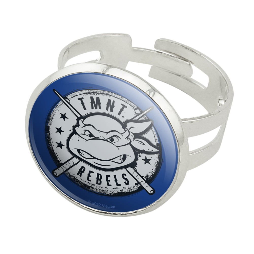 Teenage Mutant Ninja Turtles Rebels Badge Silver Plated Adjustable ...