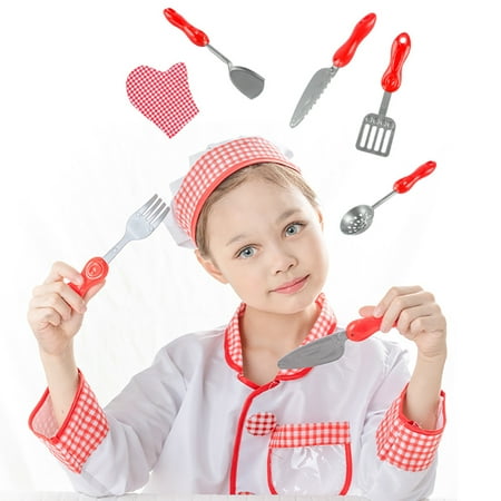 Chef Role Play Costume Cooking and Baking Cooking Utensils Set with ...