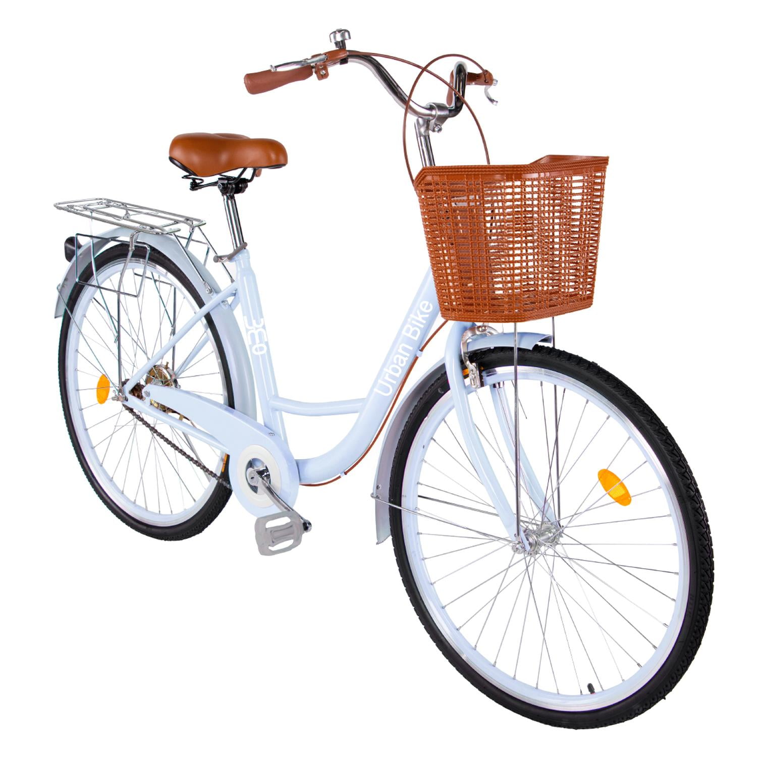 Bicicleta Urbana De Paseo R26 Doble Freno Vintage Canastilla celeste ...