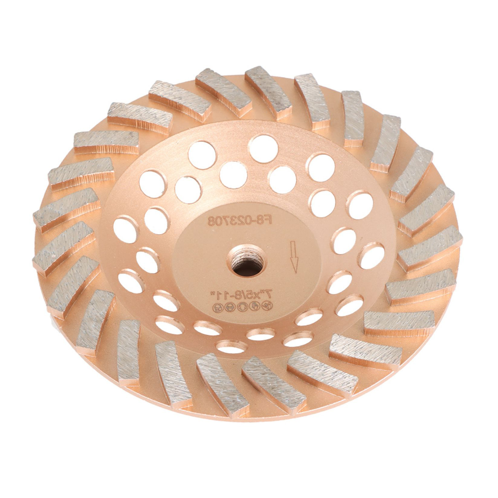 7 inch Diamond Cup Grinding Wheels 24 Row Segments 5/8"-11 Arbor for ...