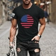 Kpoplk Usa Flag 4th July American Red White Blue Star Stripes 4 Day T