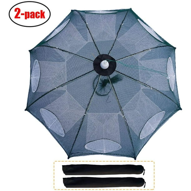 Fishing Net Trap Portable Folded Foldable Crab Net Cast Dip Bait Fish Shrimp Crawfish Langostino ...