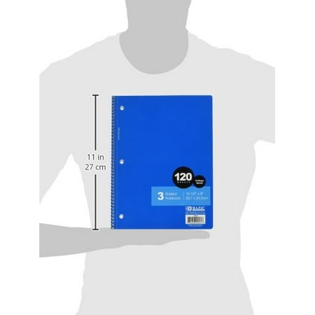 BAZIC C/R 120 Ct. 3-Subject Spiral Notebook | Walmart Canada