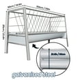 Goat Hay Feeder, Galvanized Steel Livestock Goat Feeder with Easy Assembly, Pasture Feeder for ...