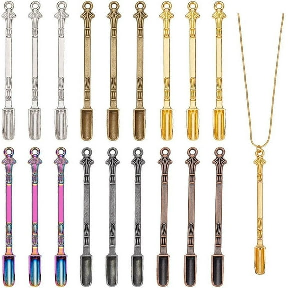 5Pcs 5 Styles Resin Pendant Decorations with Iron Rings Flower Mixed ...