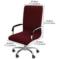 PiccoCasa Stretchable Office Chair Cover Jacquard Stripe Computer Chair ...