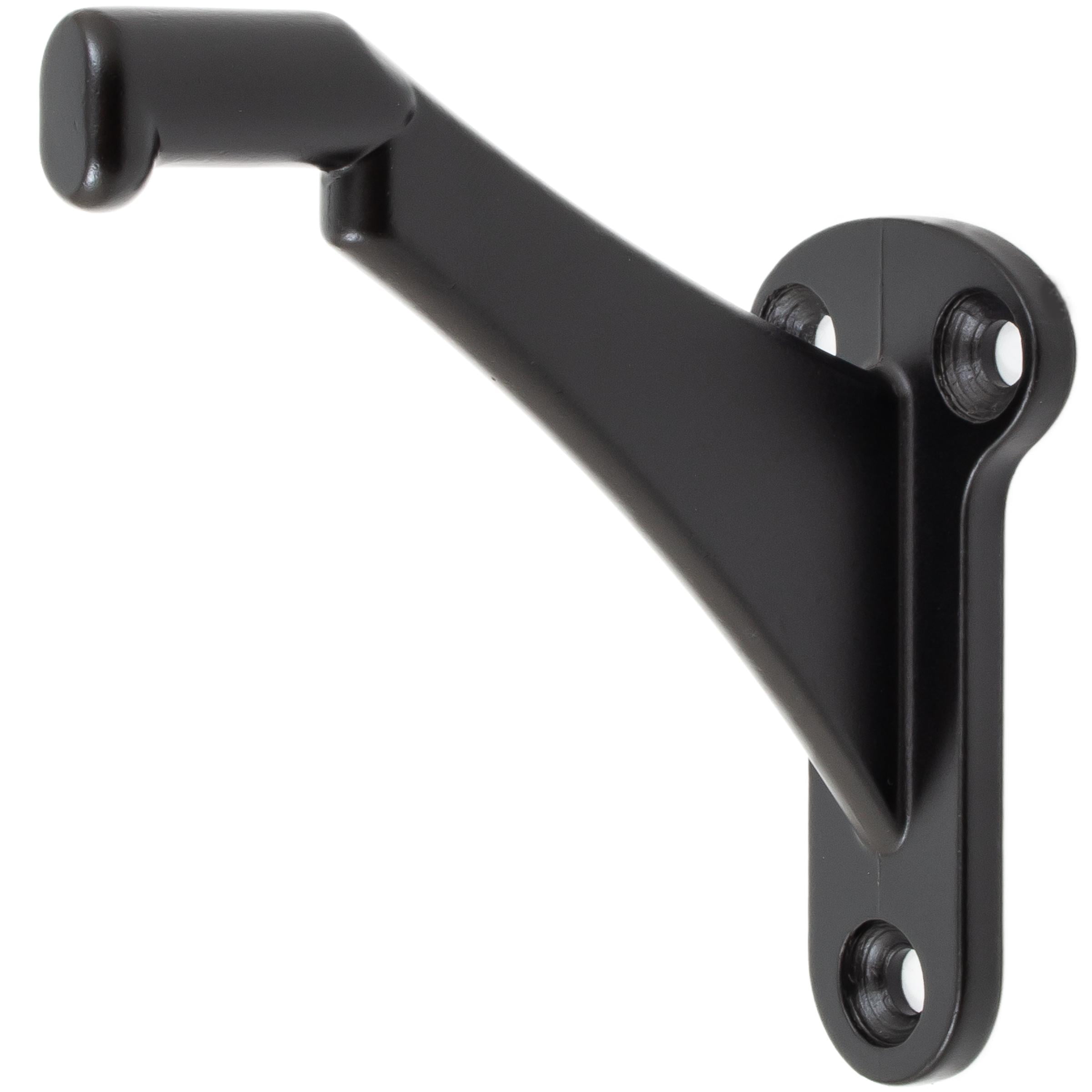 Heavy-Duty Aluminum Handrail Brackets, Matte Black by Stone Harbor ...