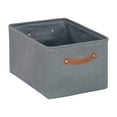 (4 pack) Mainstays Grey Canvas Storage Polyester Storage Bin Basket ...