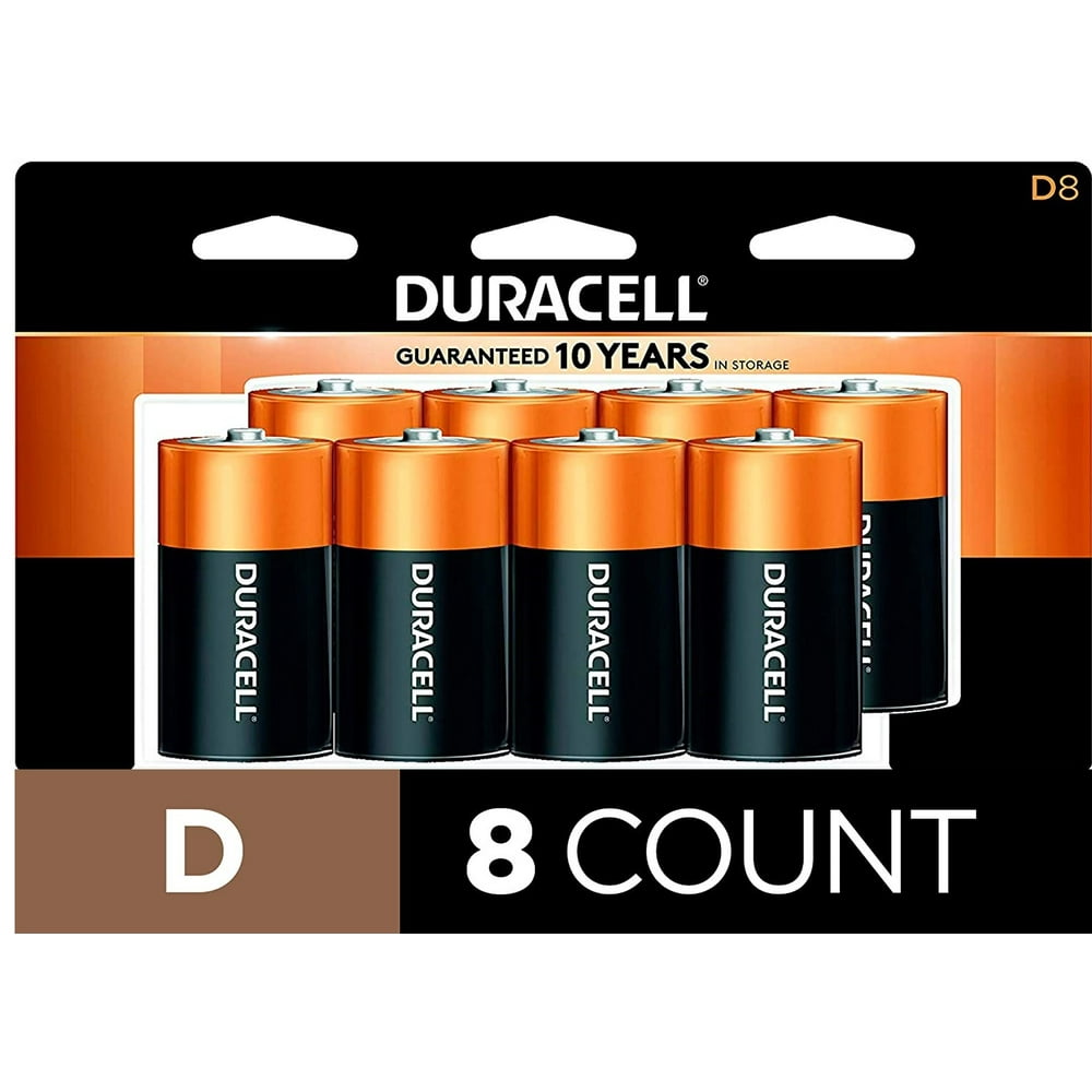 8 ct-Duracell - CopperTop D Alkaline Batteries with recloseable package ...