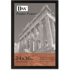 DAX Black Solid Wood Poster Frames with Plastic Window, Wide Profile ...