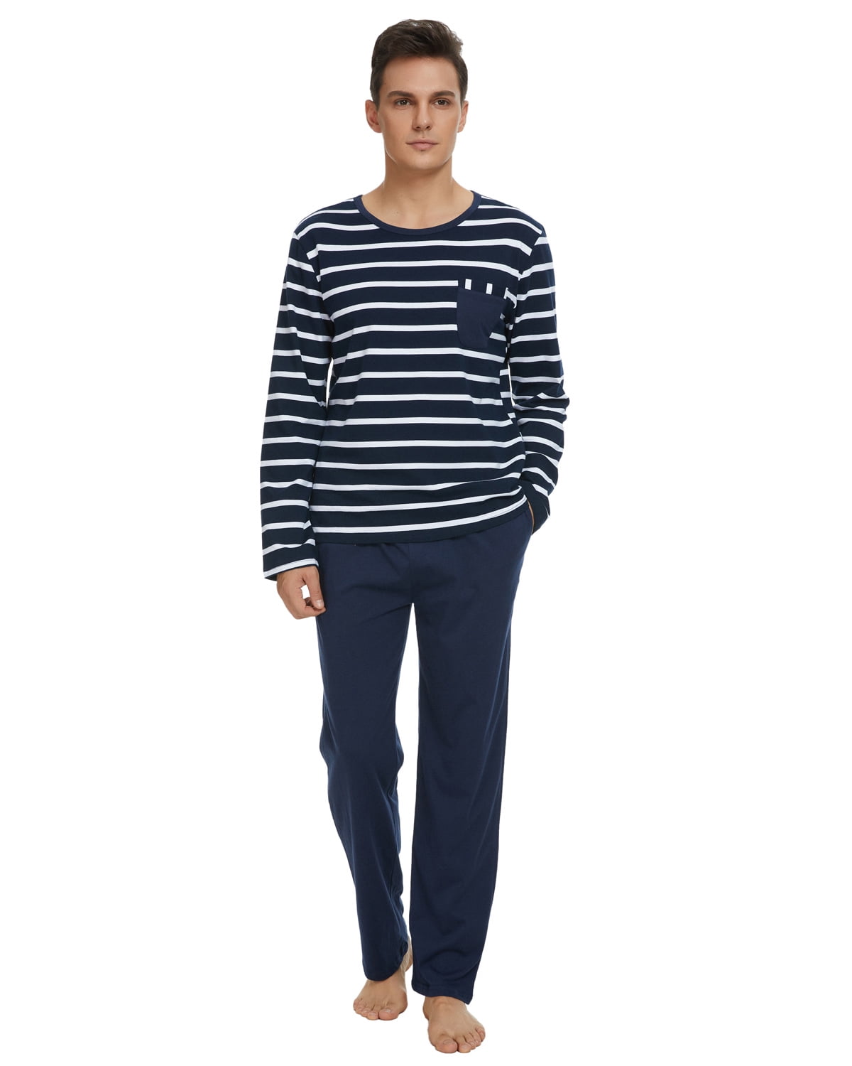 MintLimit Men's Pajama Set Long Sleeve Sleepwear Lounge Pajamas Set for ...