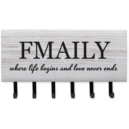 Key Holder Wood Planks Backdrop Key Rack Decor Hanger Key Ring ...