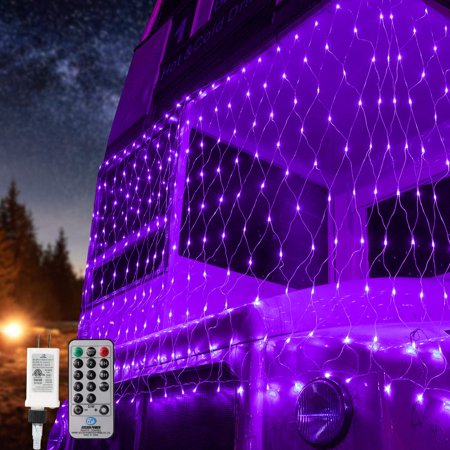 Purple Net Lights, 360 D 11.8ft x 4.9ft Halloween Mesh Lights with ...
