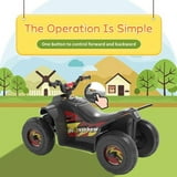 Hoverheart Black Kids Electric 6V Mini Quad ATV Four Wheeler Battery ...