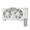 Holmes Dual Blade Twin Window Fan with One Touch Thermostat, Double ...