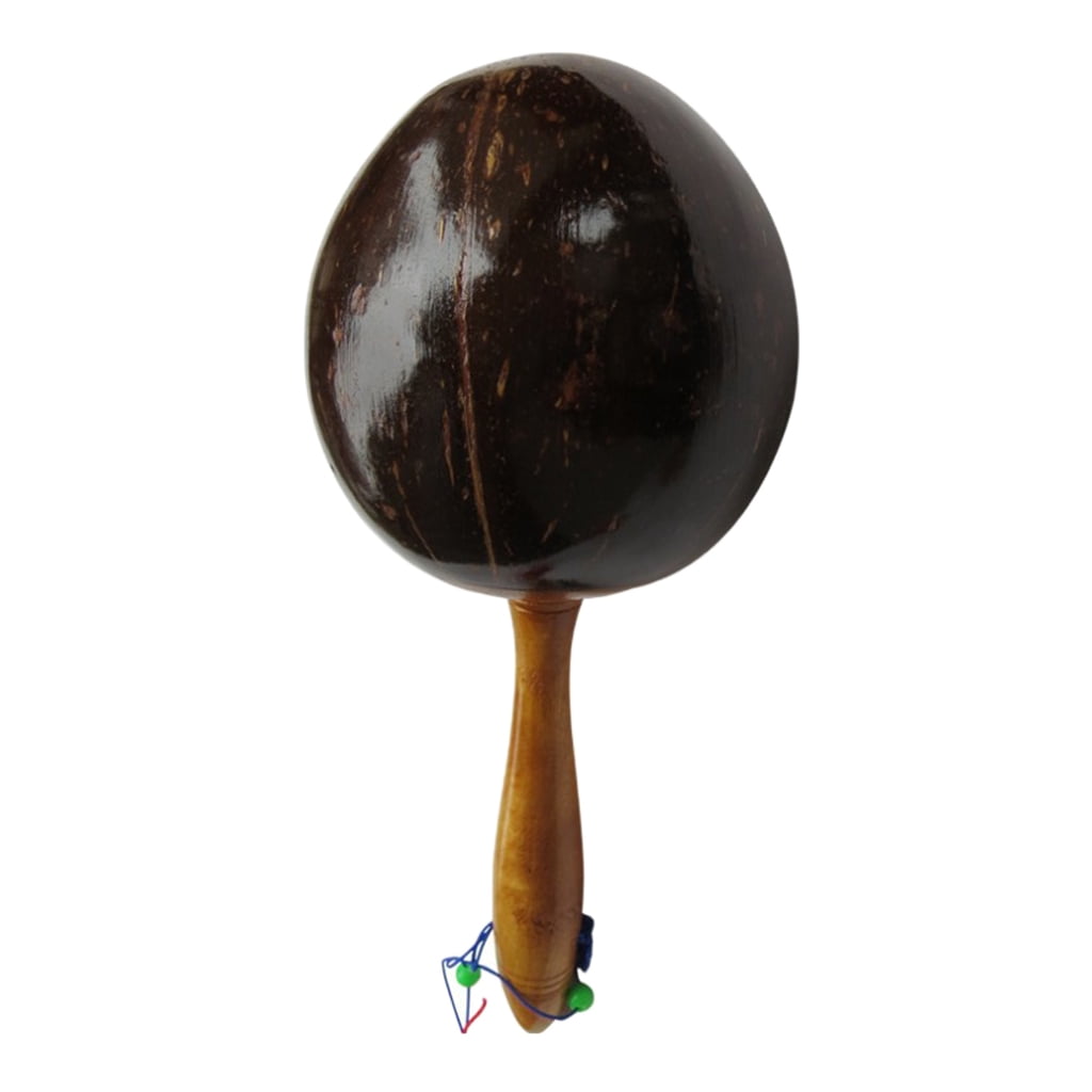 Coconut Shell Painted Maraca Shaker Hammer Rattle Toy for Music ...