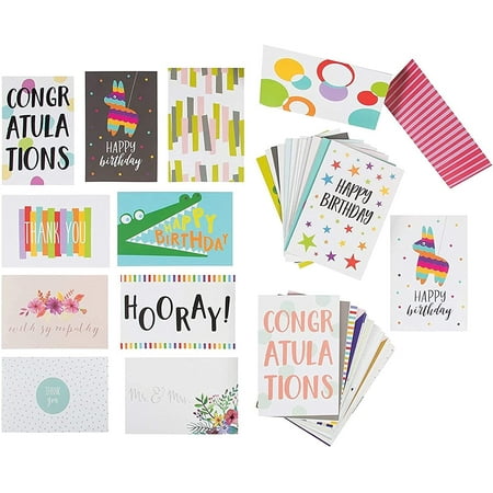 48 Pack Assorted All Occasion Greeting Cards, Blank Note Card, Includes ...