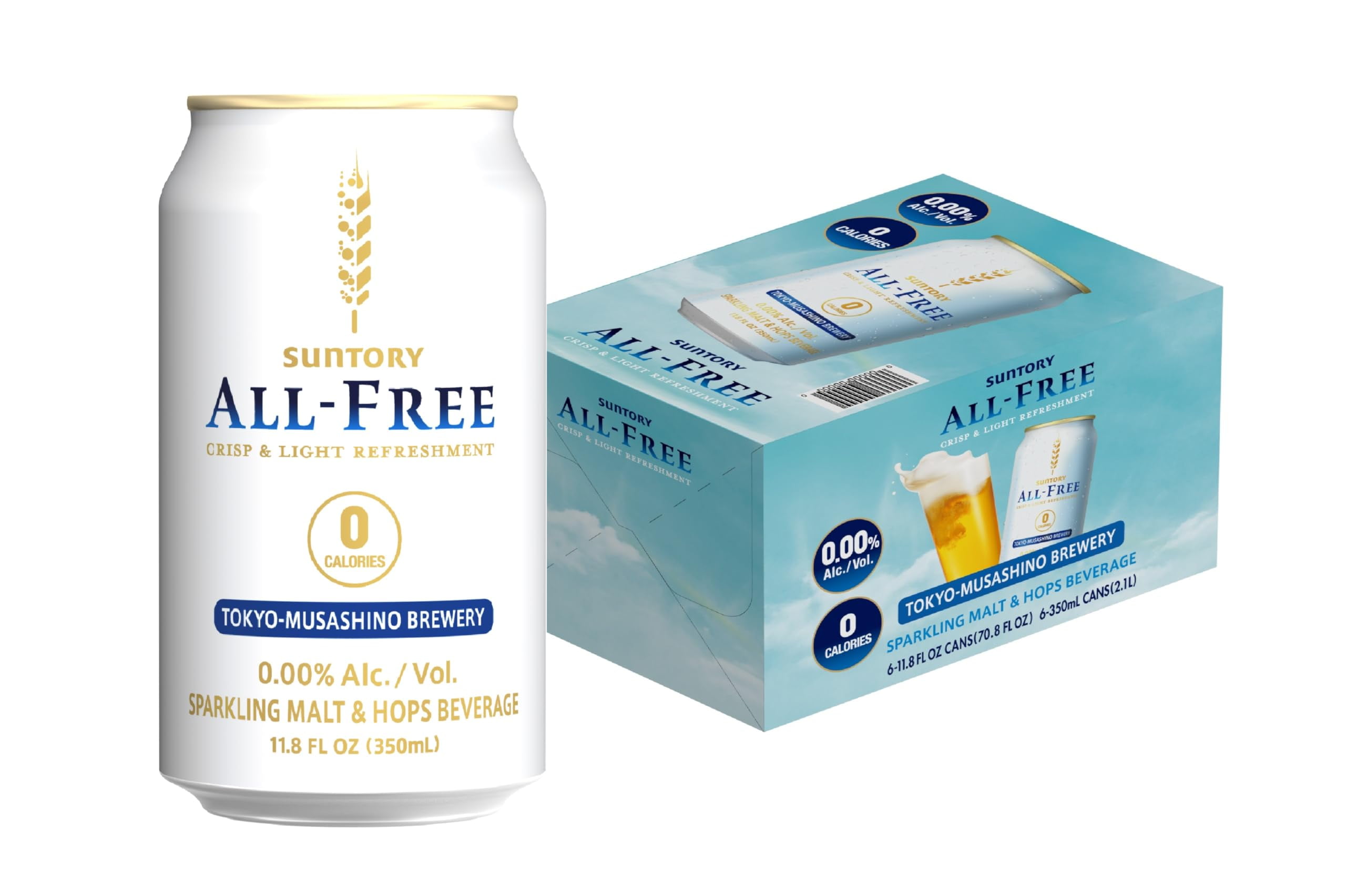 Suntory ALL-FREE, Beer-Alternative, Non Alcohol, 6-pack, Ultra-Light ...