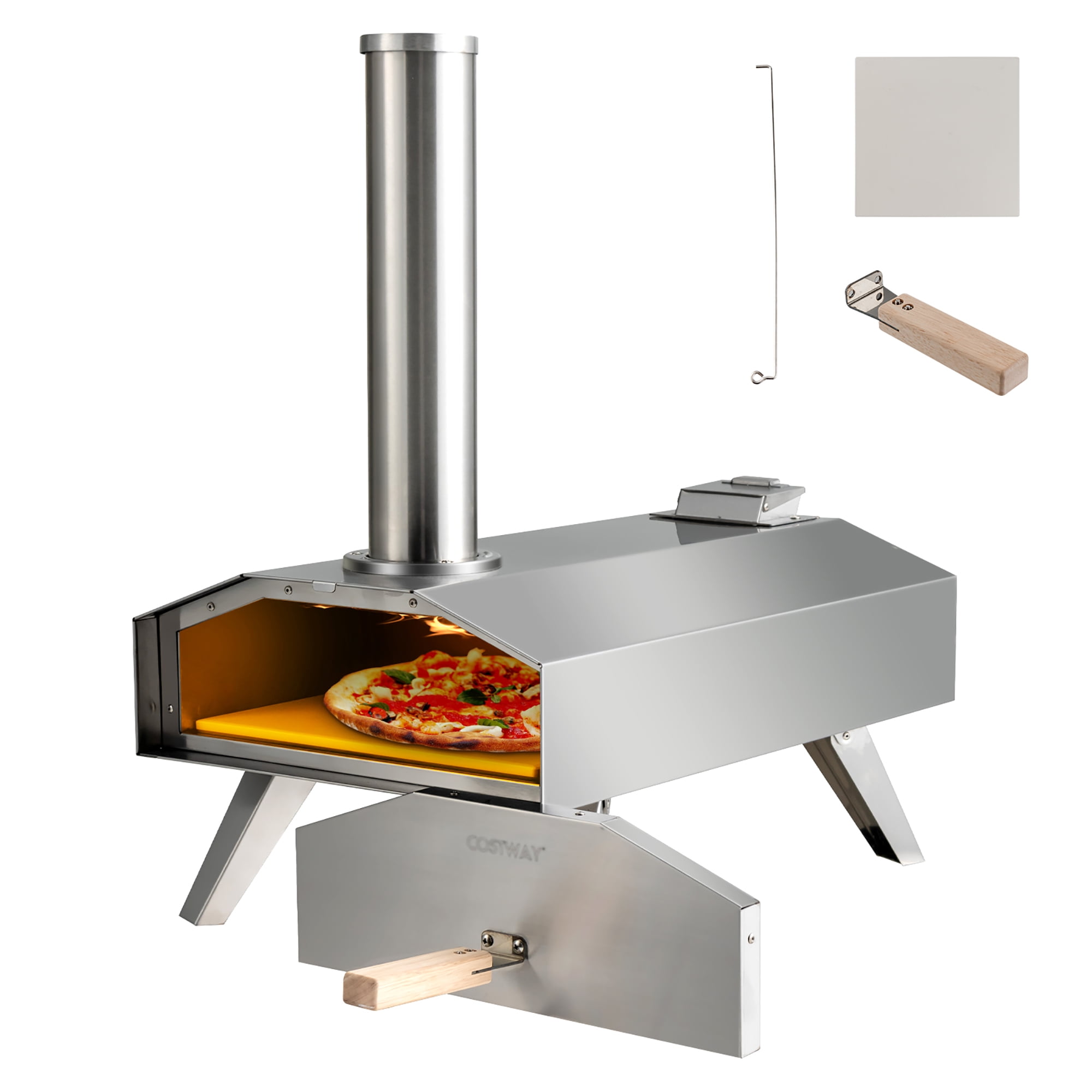 Click here for Costway Wood Pellet Pizza Oven Pizza Maker Portabl... prices