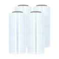 MMBM Pre-Stretch Hand Wrap 13" x 1476' 4 Rolls 30 Gauge Clear Cast ...