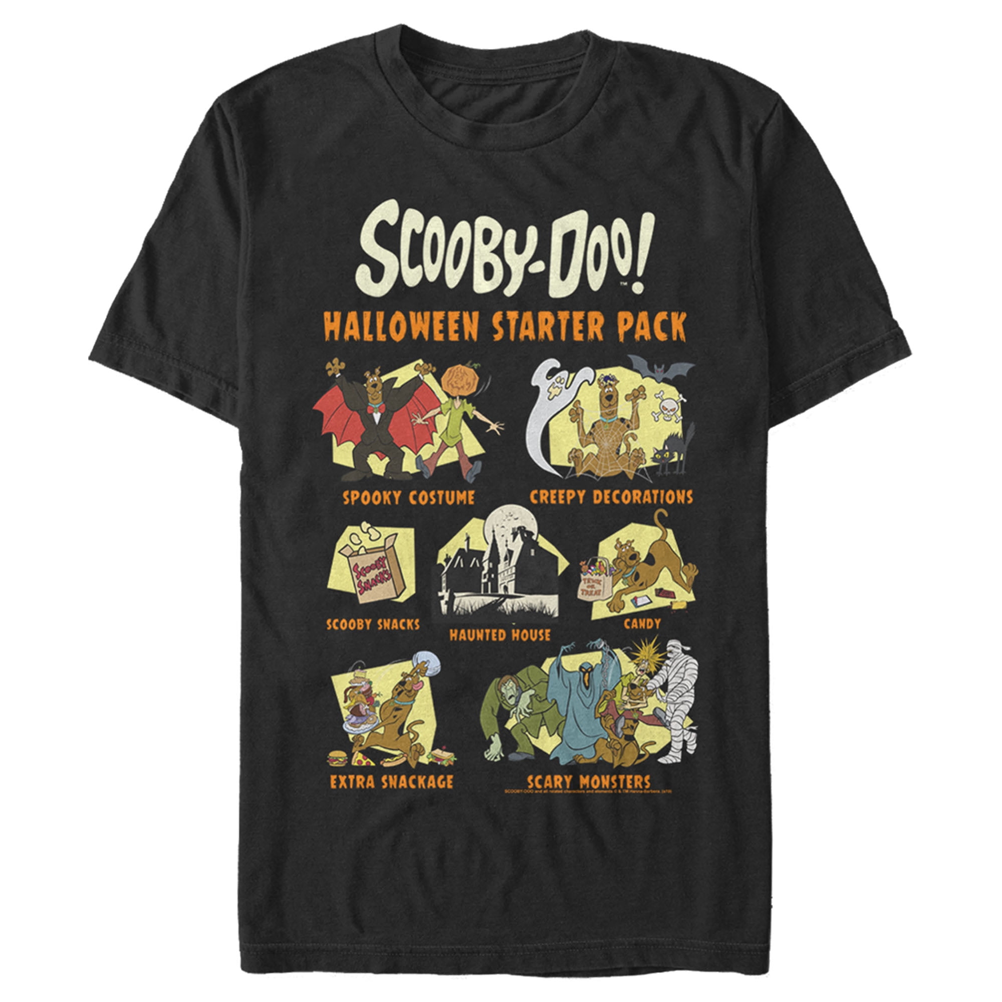 Men's Scooby Doo Halloween Starter Pack Graphic Tee Black 3X Large ...