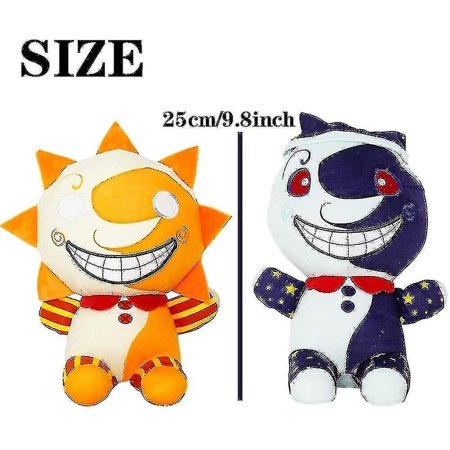 2pcs Sundrop Moondrop Fnaf Plush Toy Clown Boss Sundrop Moondrop 25cm ...