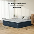iDOO 18" King Size Air Mattress, Inflatable Airbed with Built-in Pump, 700lb Max - Walmart.com