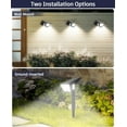 SZRSTH 4Pack 58LED Solar Lights Outdoor - 4 Sided Lighting Wall Lights ...