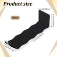 4Pcs Acrylic Wall Corner Storage Rack Rectangle Black 176x50x52mm Hole ...