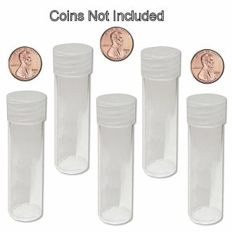 Round Penny Coin Tubes Storage 19mm by BCW 5 pack - Walmart.com