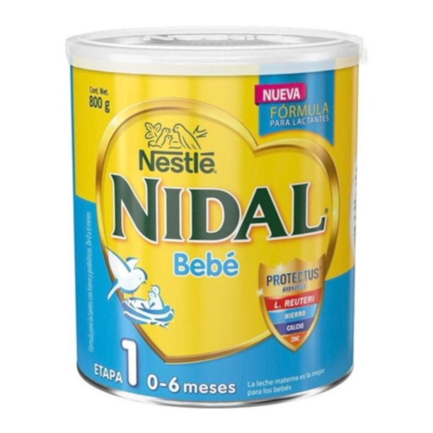 Pack de 12 Fórmula Infantil en Polvo Nidal 1 de 800 gr Nestlé Nidal 1 ...