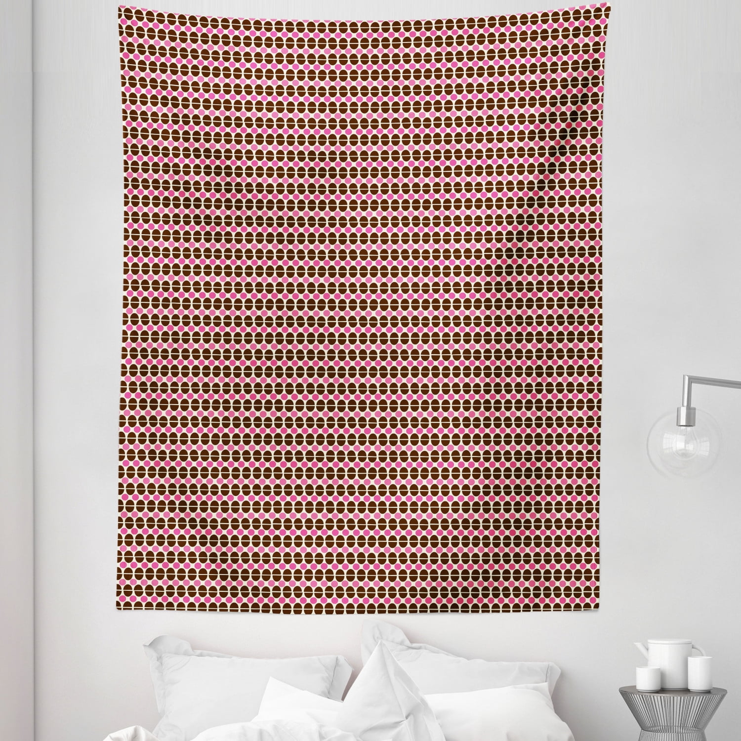 Geometric Tapestry, Eggshell Shape Circles and Semicircles Repeating ...