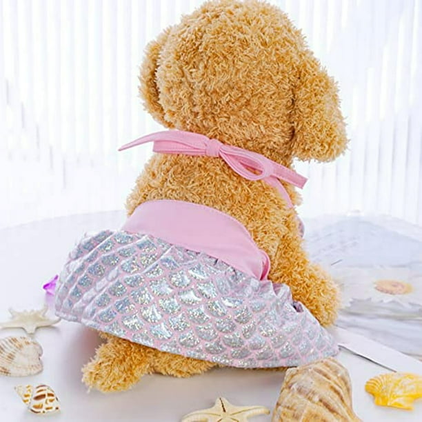 EIMELI Summer Pet Bikini Swimsuit Suit Cat Dog Clothes Cute Skirt Sexy ...