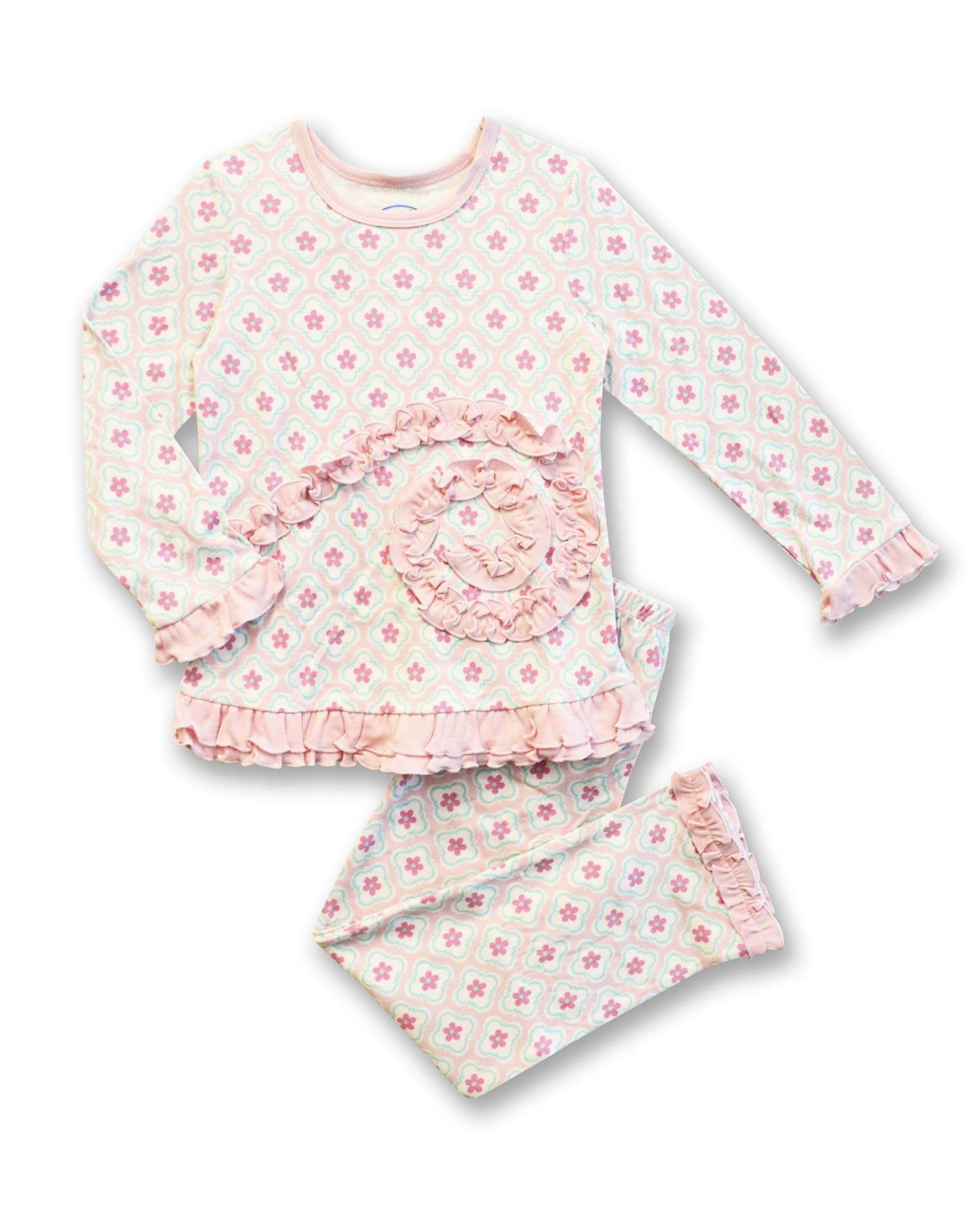 Saras Prints Girls Two-Piece Pajama Set Female, Pink, Size: 3T ...