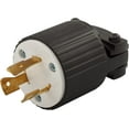 L620P Grounded Locking Electrical Plug, 250 V, 20 A, 2 P, 3 W, White ...