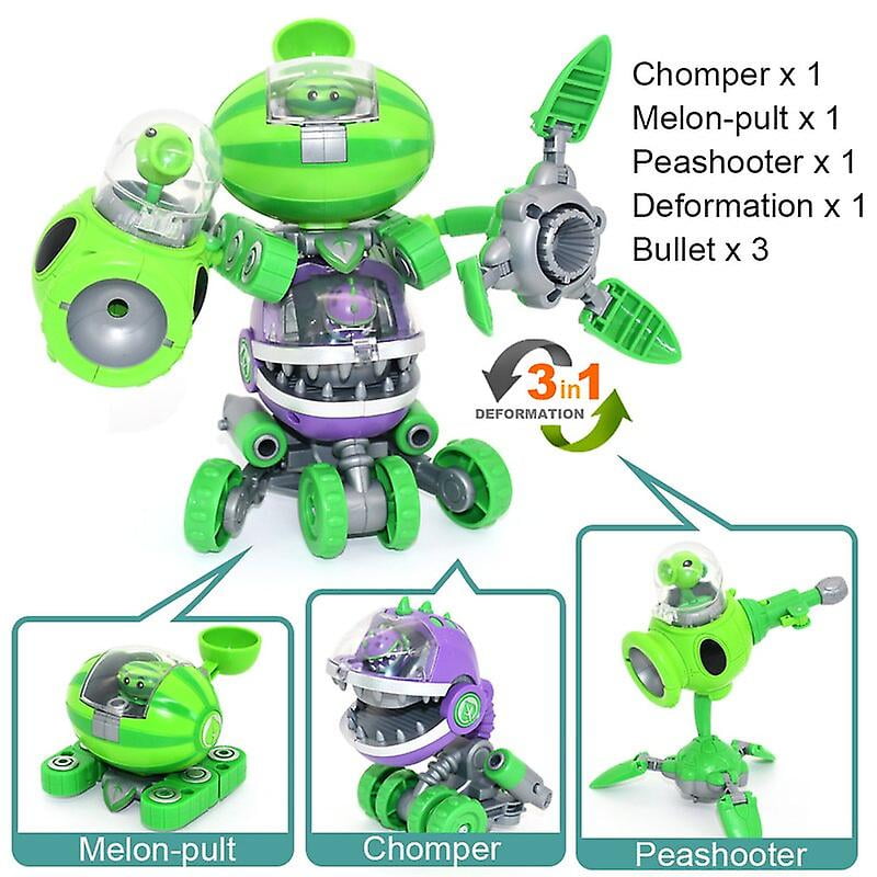 3 In 1 Assembly Deformation Toys For Boys Robot Doll Pvz Plant Vs ...