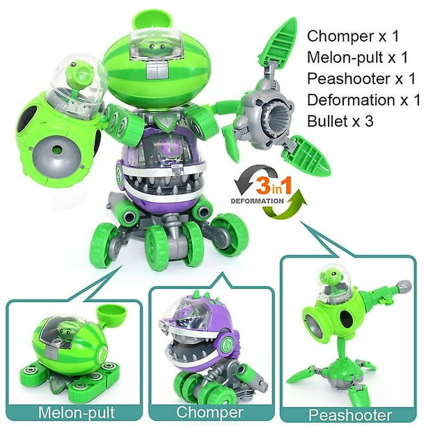 3 In 1 Assembly Deformation Toys For Boys Robot Doll Pvz Plant Vs ...