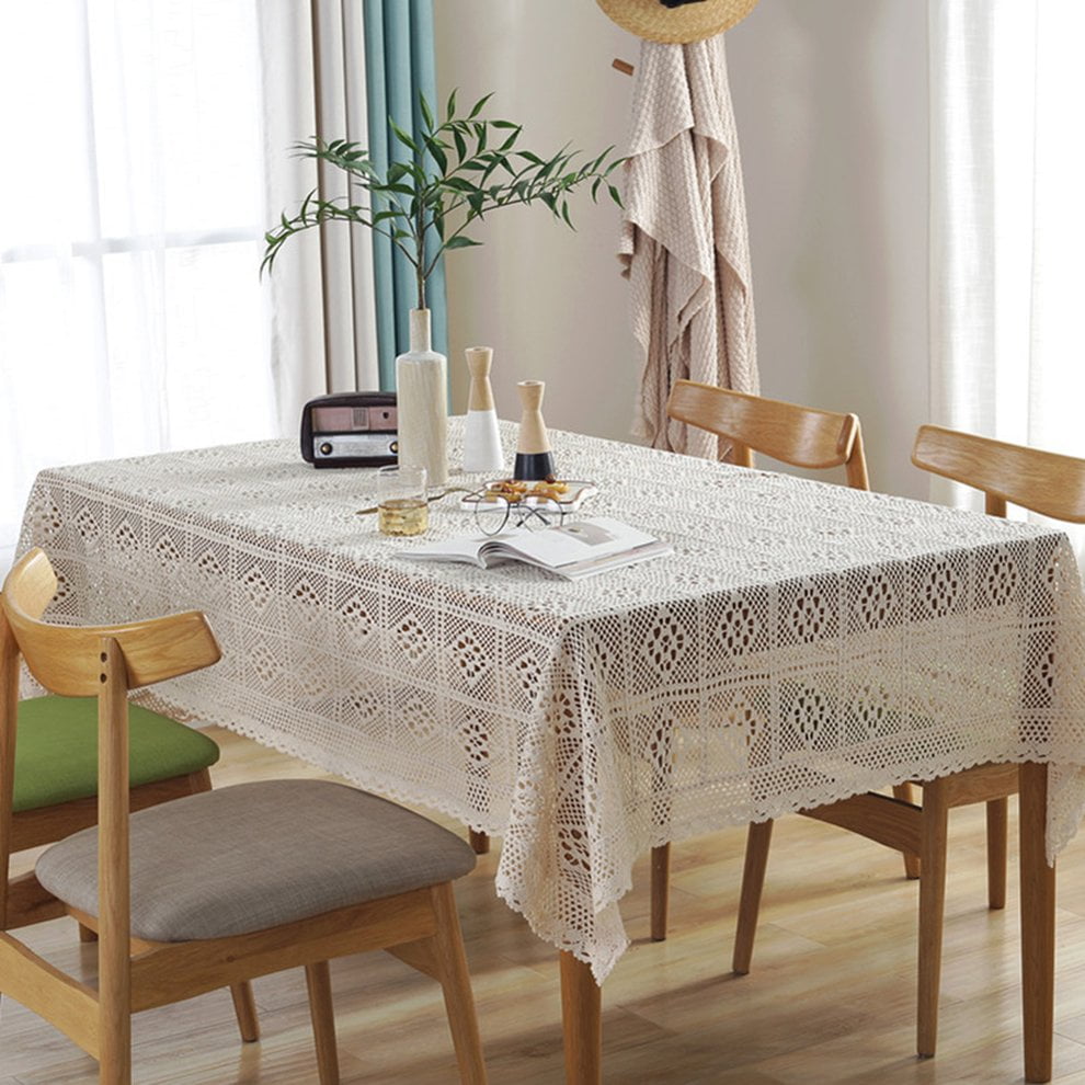 Hollow Square Printed Decorative Tablecloth Dining Table Cover ...