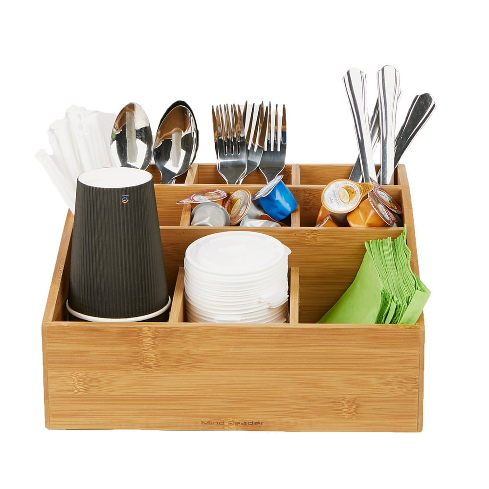 Mind Reader Coffee Condiment and Accessories Caddy Organizer with 9 ...