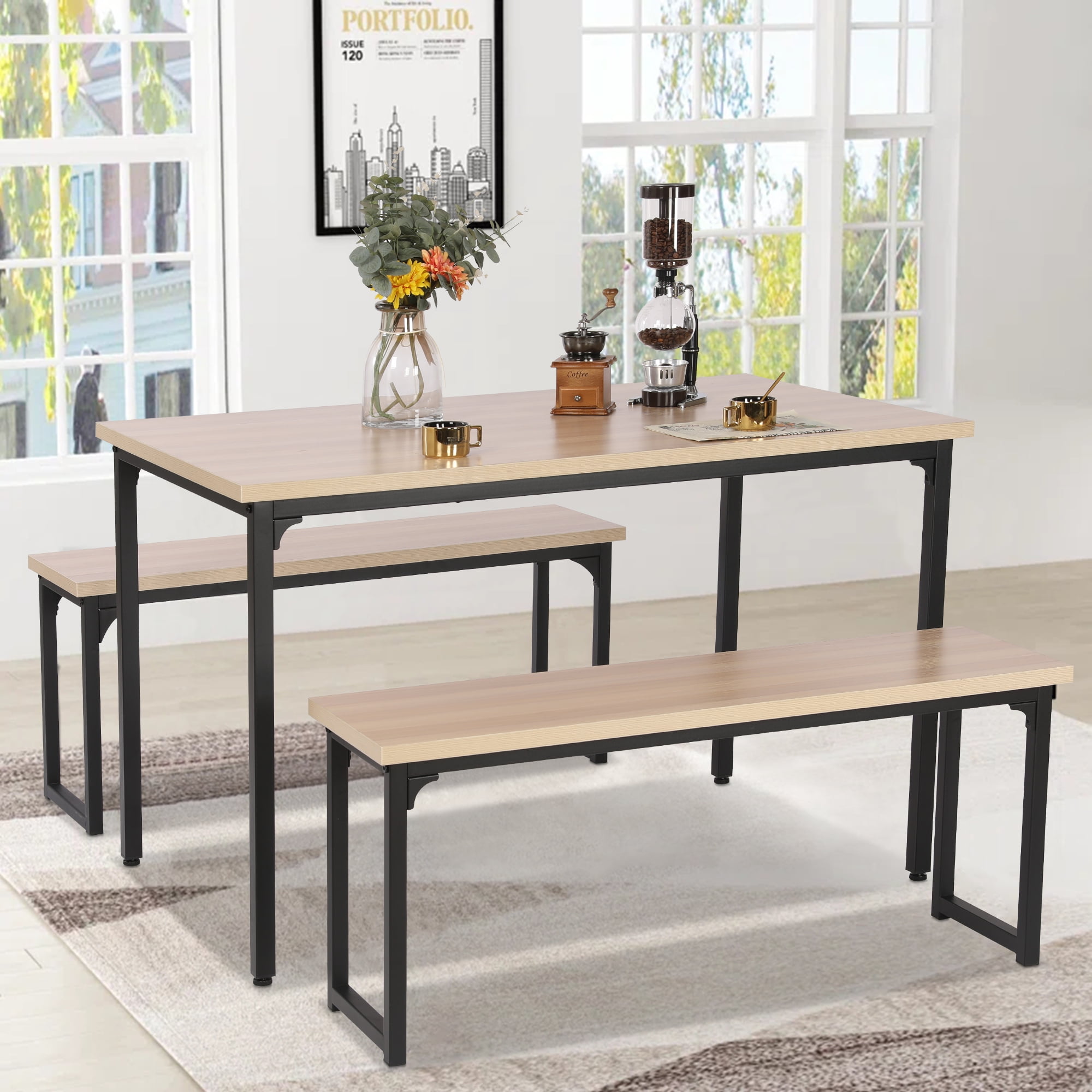 Metal Top Dining Room Table