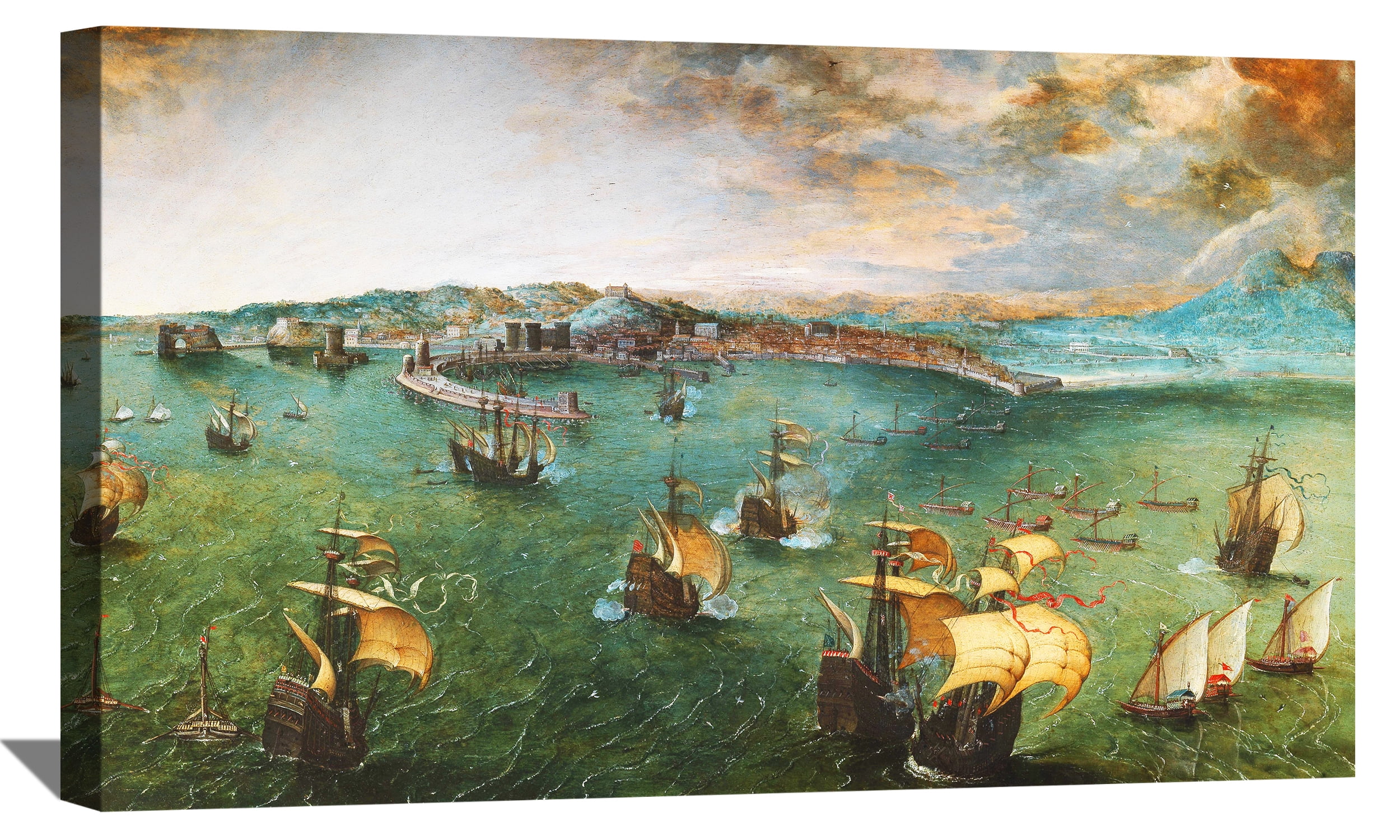 Pieter Bruegel The Elder Painting Battle In The Bay Of Naples By Pieter ...
