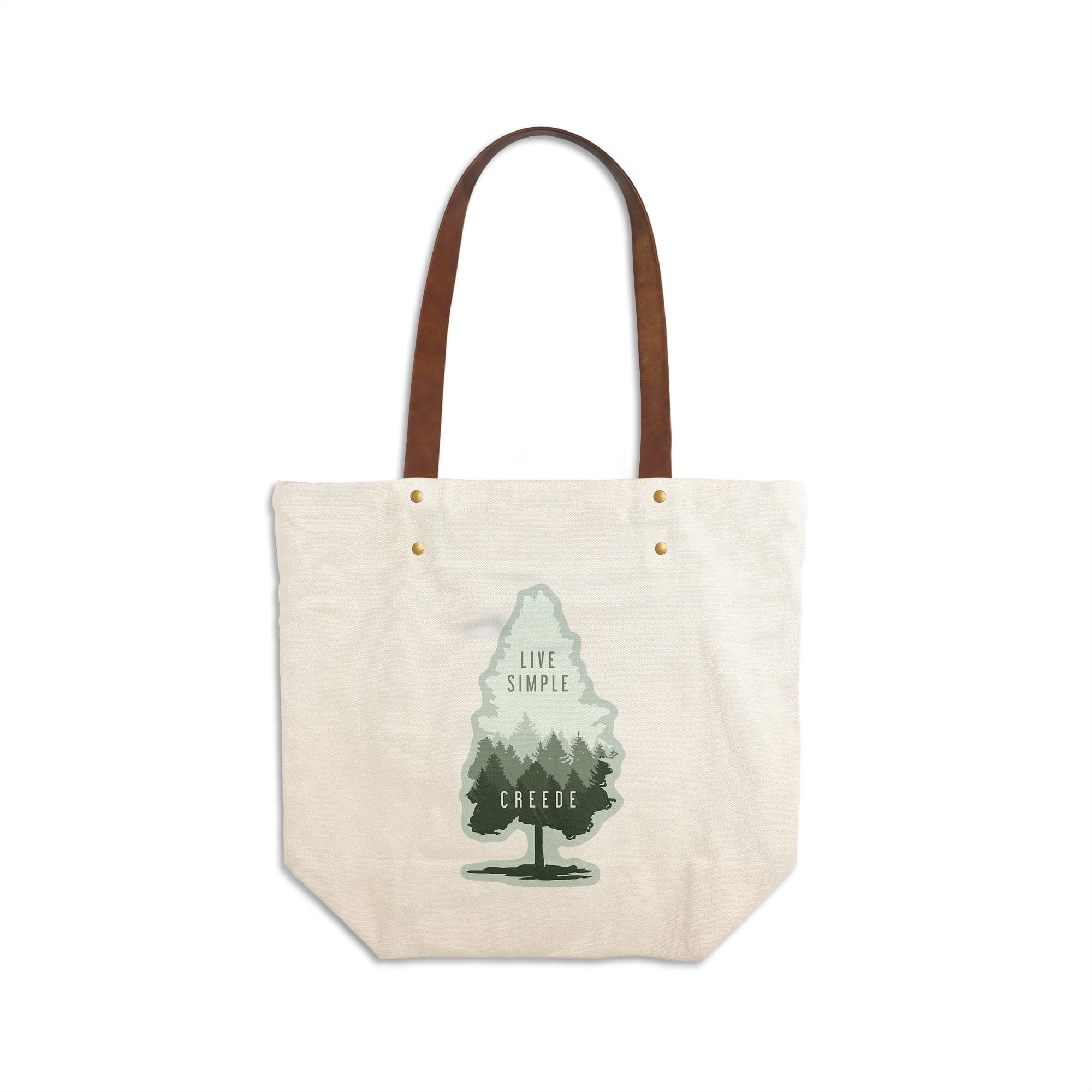 Creede, Colorado, Live Simple, Contour (Canvas Deluxe Tote Bag, Faux ...