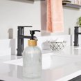 2Pack 13.5 oz (400ml) Glass Soap Dispensers, Manual Pump, Refillable ...